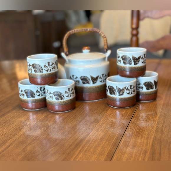 Otagiri | Kitchen | Vintage Japanese Otagiri Shell Teapot And 6 Teacups ...